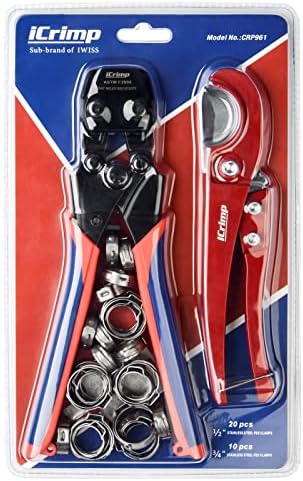 iCrimp PEX Clamp Tool Kit for 3/8-in, 1/2-in, 3/4-in, 1-in PEX Clamp ...