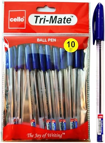 Cello Original Tri-Mate Triangular Barrel Ballpoint Pen Medium Point ...