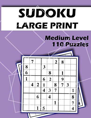 Sudoku Large Print 110 Medium Puzzles: Extra Large Font - One Puzzle ...