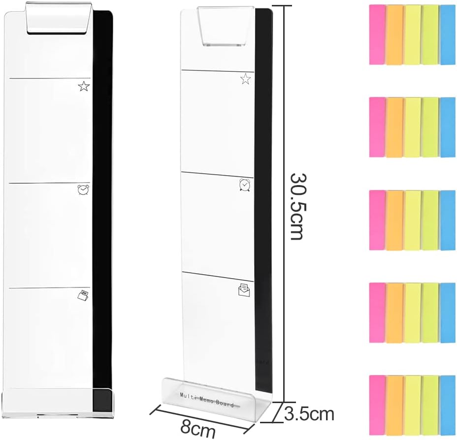 UCNOGIM 2 Pcs Acrylic Monitor Message Board, Monitor Memo Board ...