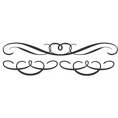Amazon.com: 3 Swirls Wall Art Vinyl Decals Wall Décor Stickers Set of 3 ...