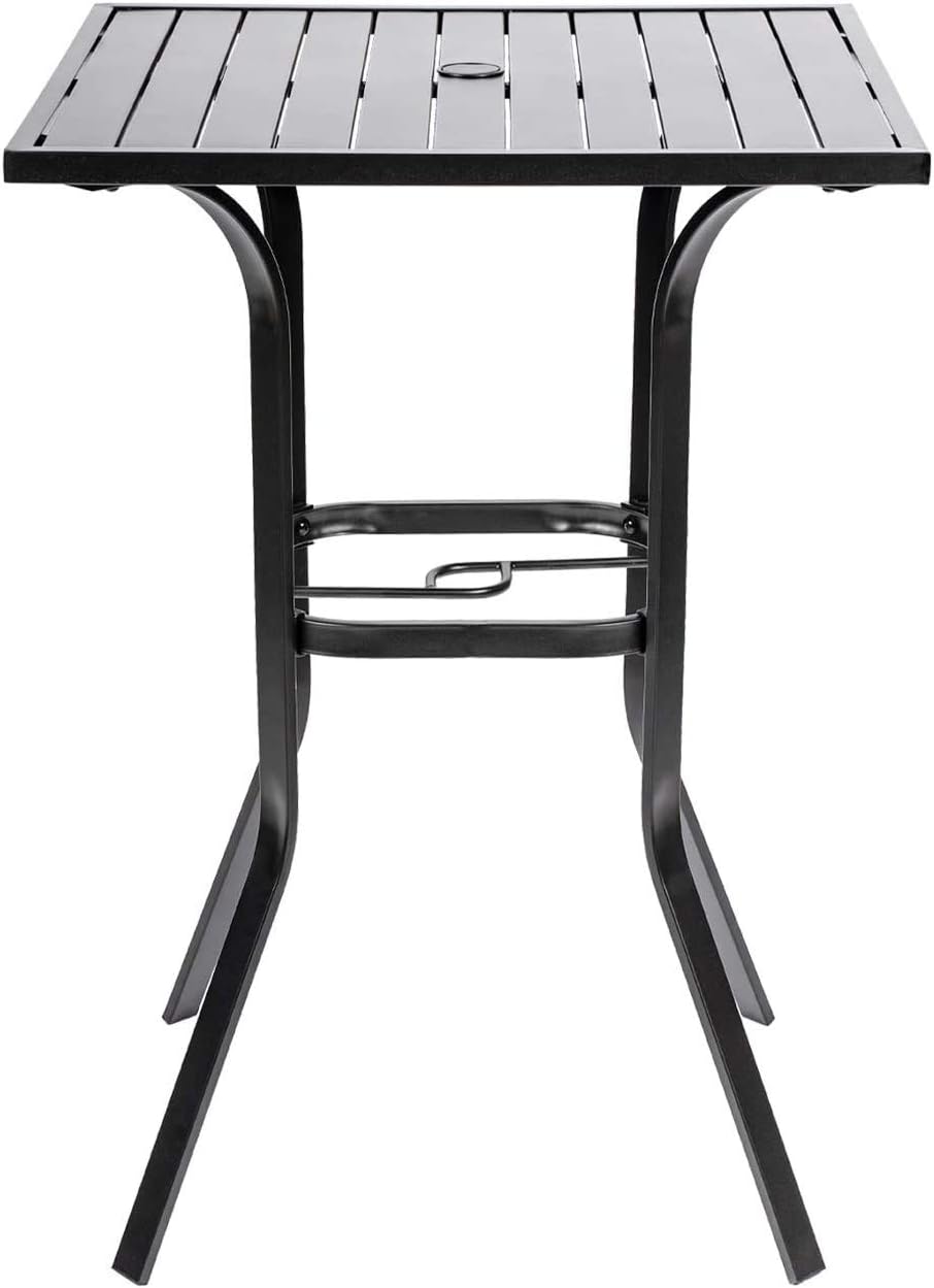 Amazon.com: Omelaza Patio Height Bar Table, Outdoor Bistro Square High ...