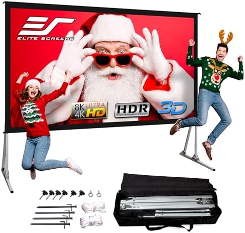 PropVue Projector Screen with Stand 100-120 inch - Indoor and Outdoor ...