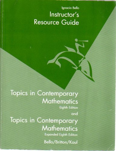 Instructor's Resource Guide to Accompany Topics in Contemporary ...