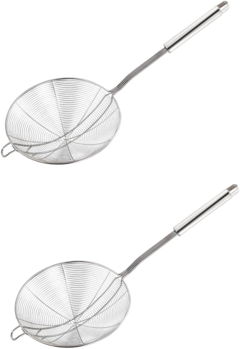 Amazon.com: Ciieeo 2pcs Stainless Steel Colander Ladle Ergonomic Handle ...