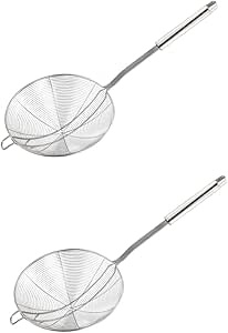 Amazon.com: Ciieeo 2pcs Stainless Steel Colander Ladle Ergonomic Handle ...