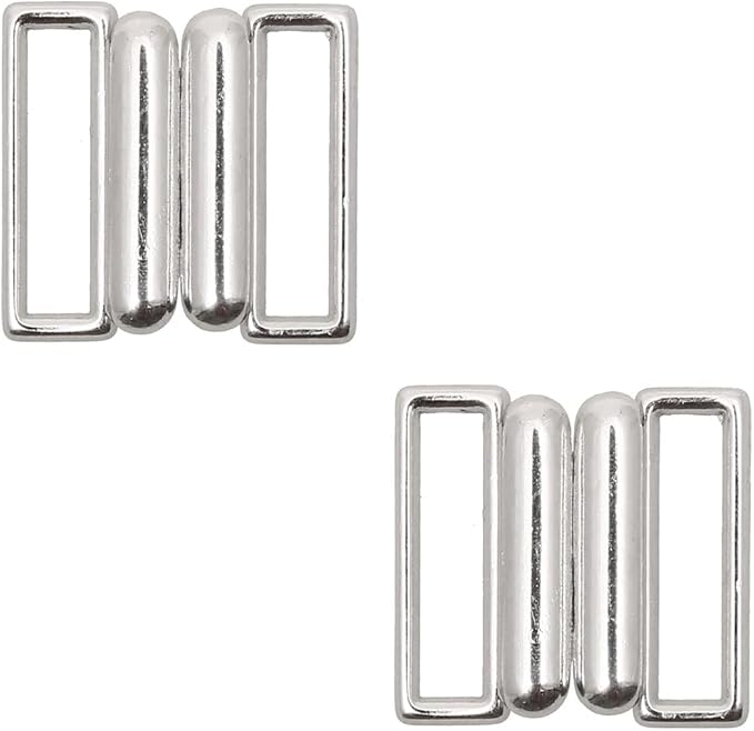 Ensemble de 2 bikinis fastene Metallic bikini Buckle Silver bikini Bra ...