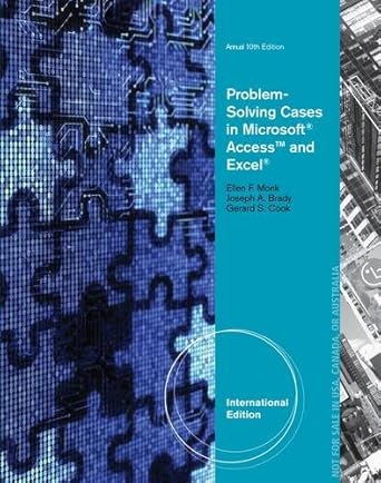 Problem Solving Cases in Microsoft Access and Excel: Gerard S. Cook: 9781133629801: Amazon.com ...