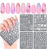 Amazon.com: Saviland French Tip Nail Stamp - 4PCS Nail Art Stamper Kit ...