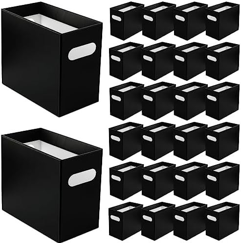 Amazon.com: 24 Pack Black File Organizer Cardboard Storage Box for ...