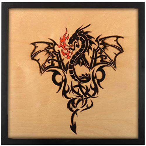 Amazon.com: Wood Burned Dragon, Handmade Pyrography Art : Home & Kitchen
