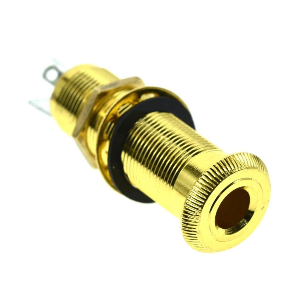 Snapklik.com : KAISH 635mm Brass Mono Guitar Bass Barrel Jack Socket ...