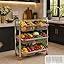 MIKANIX Stainless Steel Vegetable & Fruit Storage Rack with Wheels ...