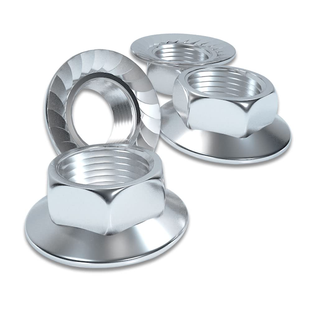 M10x1.25 Flange Small Pitch Serrated Nut 15PCS ROARADE Hex 304 ...