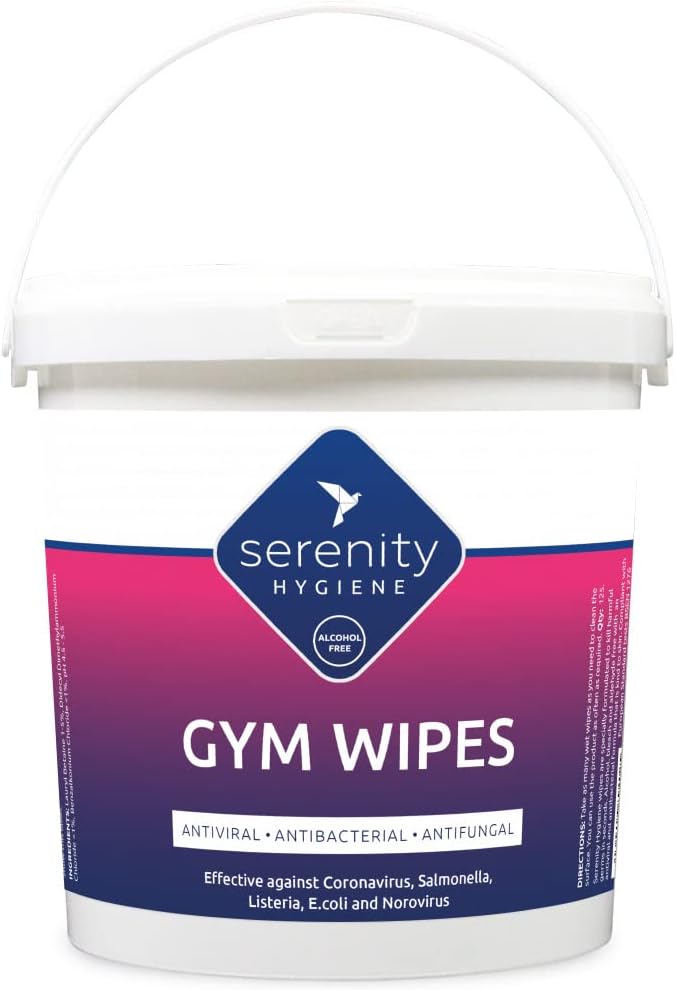 Antibacterial Gym Cleaning Wipes - Alcohol free large strong wipes for ...