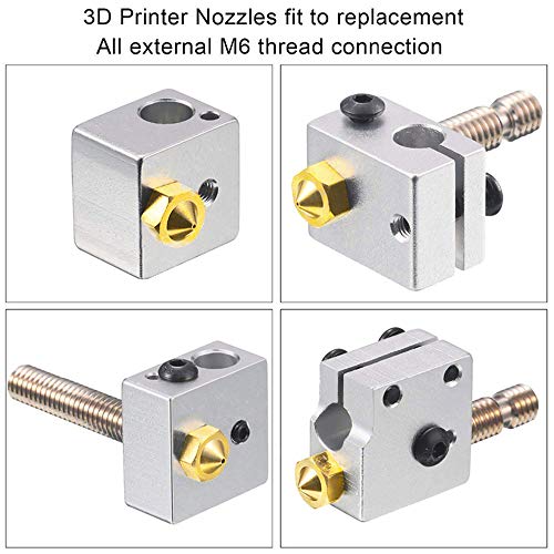 Snapklik.com : 10 Pcs Extruder Nozzles 3D Printer Brass Nozzles For E3D ...
