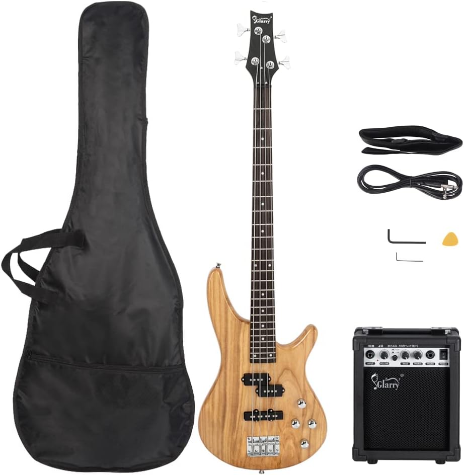 Amazon.com: Davison Guitars Full Size Electric Bass Guitar with 15-Watt ...