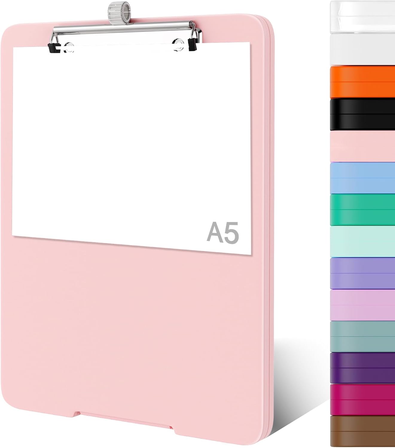 Amazon.com : Piasoenc Small Clipboard with Storage, A5 Clipboard with ...