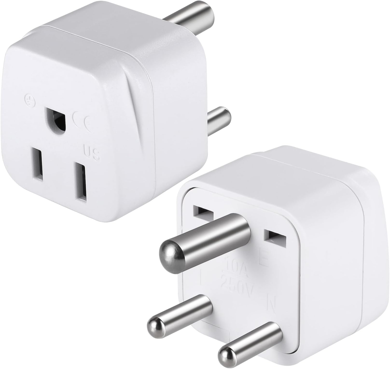 Amazon.com: 2 Pack US to India Travel Plug Adapter, Type D Power ...