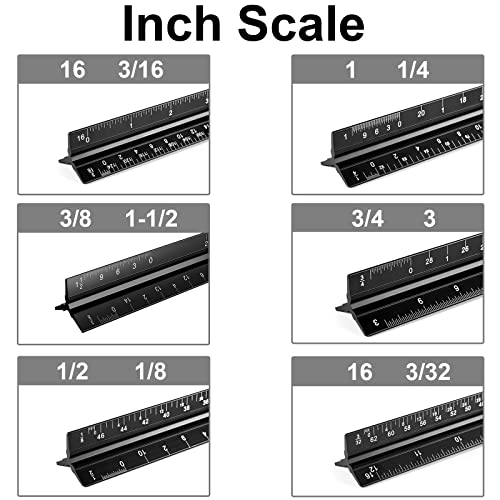 Snapklik.com : Architectural Scale Ruler, 12 Inch Aluminium Architect ...