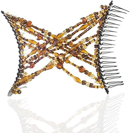 Amazon.com : Ruihfas 12 PCS Magic Hair Side Combs Beaded Stretch Double ...