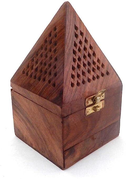 EZUK™ Brand Dhoop and Loban Burner BoxBakhoor Burner Wooden Incense ...