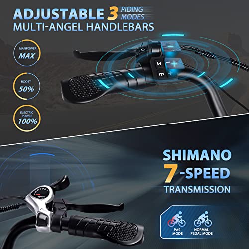 Bodywel Electric Bike, 26/27.5'' City Electric Bikes, E Bike Electric ...