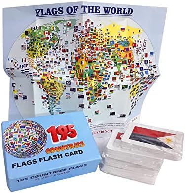 Gameshub 198 Countries Flags 4 in 1 Gaming Flash Card Game Cards 3 inch ...