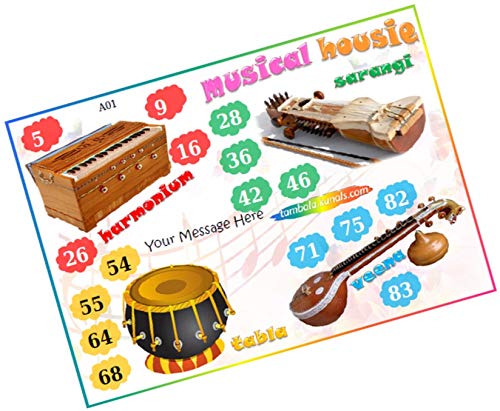 PartyStuff Musical Theme Tambola Housie Tickets - Musical Housie kukuba ...