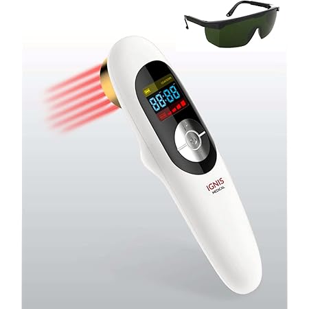 Pain Relief Cold Laser Therapy Device Unit LLLT Red Light Portable Handheld Unit 650nm+808nm ...