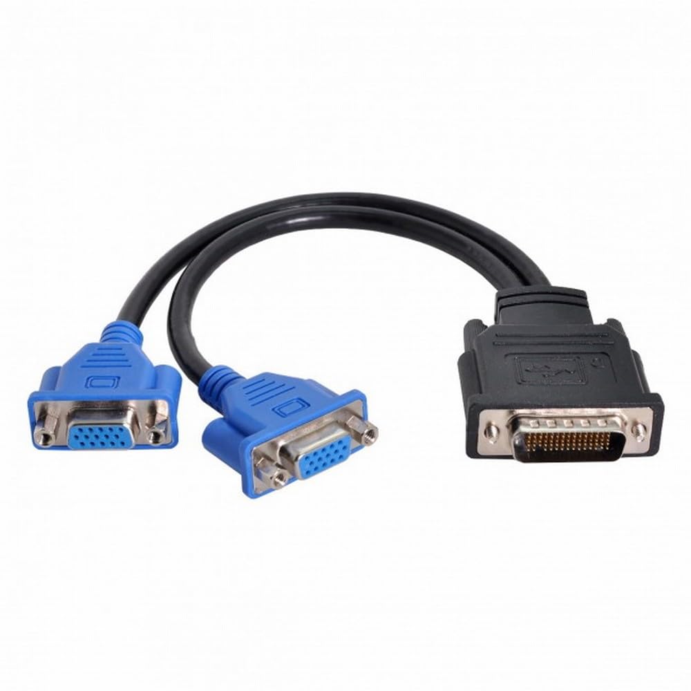 Amazon.com: xiwai LFH 60pin DMS 59pin Male to Dual VGA RGB Female ...
