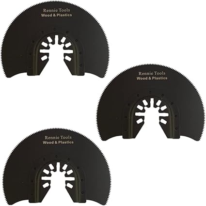 Pack of 3 x 88mm Round Oscillating Multi Tool Blades/Wood Cutter Saw ...
