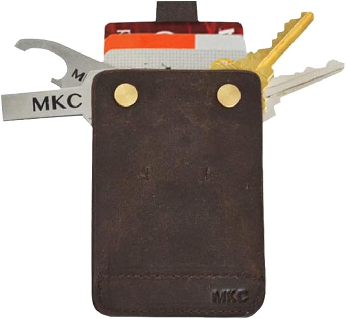 Amazon.com: IPPINKA MKCSlim Full-Grain Leather Wallet, Multi-Functional ...