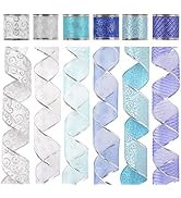 Amazon.com: AIMUDI Purple Christmas Ribbon Wired 2.5 Inch Purple Wired ...