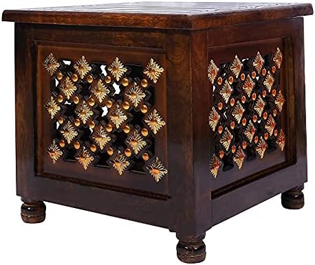 Danish Art Window Beautiful Antique Wooden Stool with Storage for ...