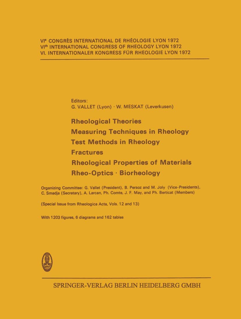 Rheological Theories · Measuring Techniques in Rheology Test Methods in ...