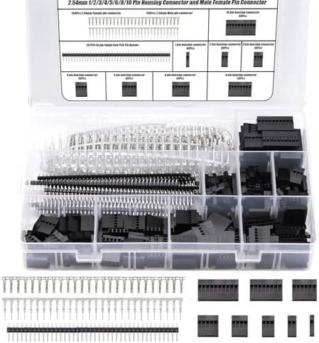 Harrisen 1450 Pieces 2.54 mm Dupont Connector Kit, Male Female Dupont ...