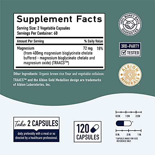 Magnesium Glycinate 400mg | 100% Chelated with TRAACS® for Maximum ...