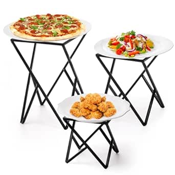 Amazon.com: Cididu Set of 3 Black Metal Pizza Riser Racks, Twisting ...