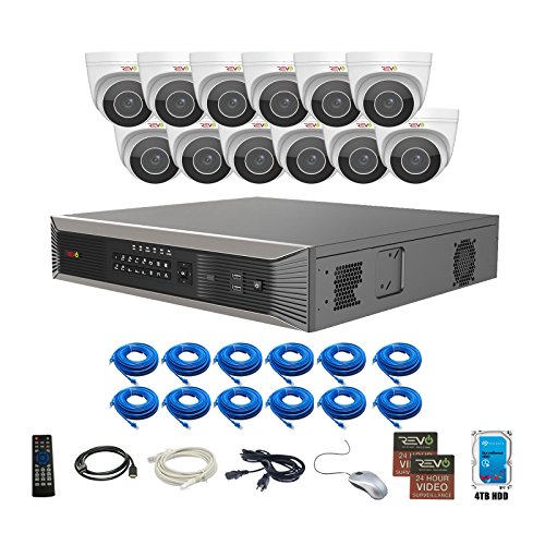 Revo Ultra HD Plus 16 Ch. NVR Surveillance System with 12 - Want It All