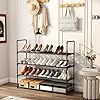 Amazon.com: HOMEFORT 4-Tier Shoe Rack, Metal Shoe Tower,20 Pairs Shoe ...