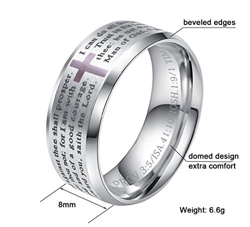 Snapklik.com : Mens Stainless Steel Bible Verse Christian Lords Prayer ...