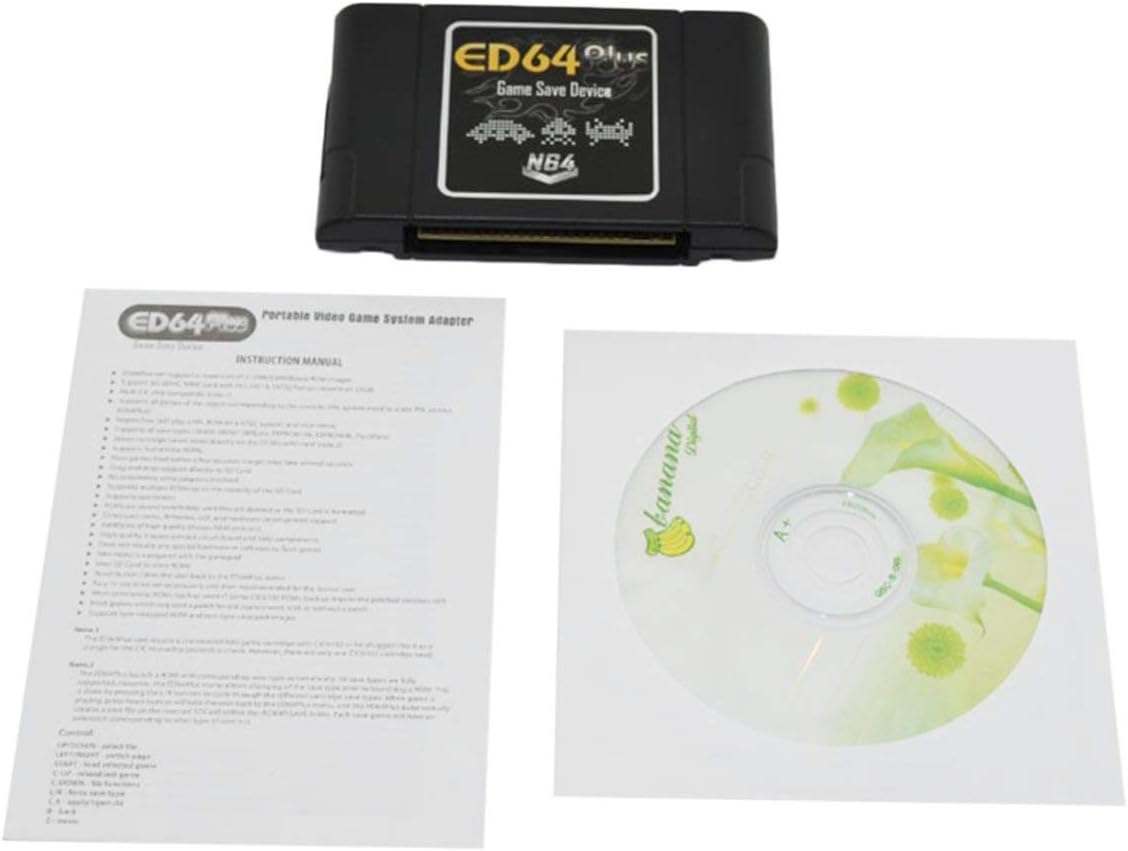 PAL/NTSC ED64 Plus Spiele-Save Gerät mit 8 GB SD Card Adapter für N64 ...