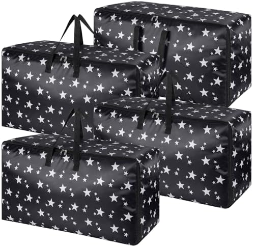 4 Pack Extra Large Storage Box with Lids for Moving House, Wardrobe ...