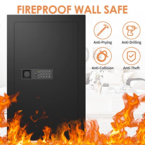 Snapklik.com : 32.08 Tall Fireproof Wall Safes Between The Studs 16 Centers