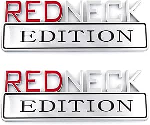 Amazon.com: 2X Redneck Edition Emblem Car Sticker Decal Rear Side ...