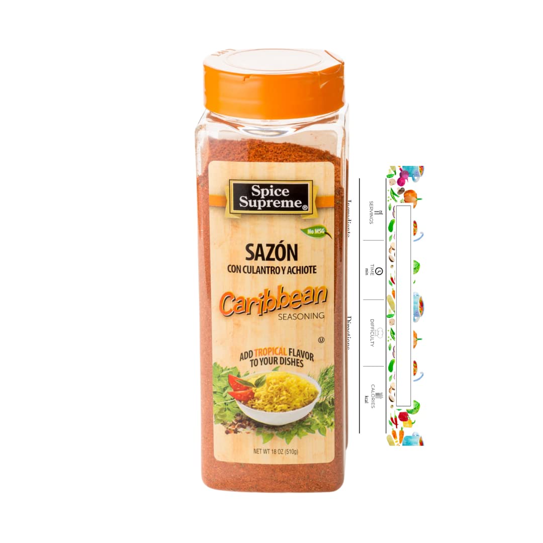 Amazon.com: Spice Supreme Sazon Con Culnatro Y Achoite Caribbean ...