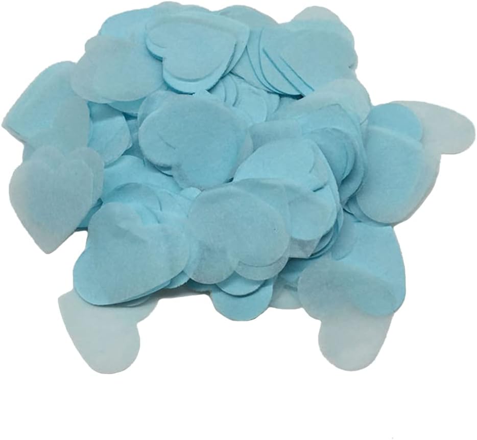 Amazon.com: White Tissue Paper Heart Confetti 1 inch Biodegradable ...