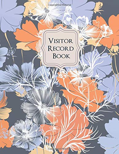 Visitor Record Book: Floral Patter Visitor Record Log Book | Visitor ...