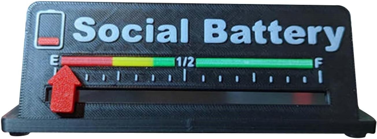 Amazon.com: Social Battery Desktop Indicator Creative Social Battery ...